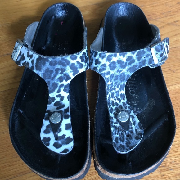 Papillio | Shoes | Birkenstock Papillio Animal Print Gizeh Sandals Size ...